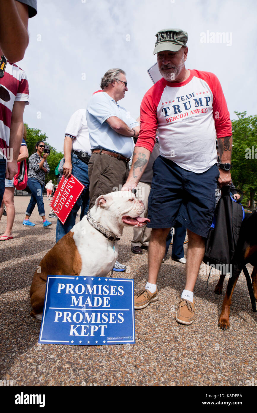 Trump supporter at a pro-Trump rally - Washington, DC USA Stock Photo ...
