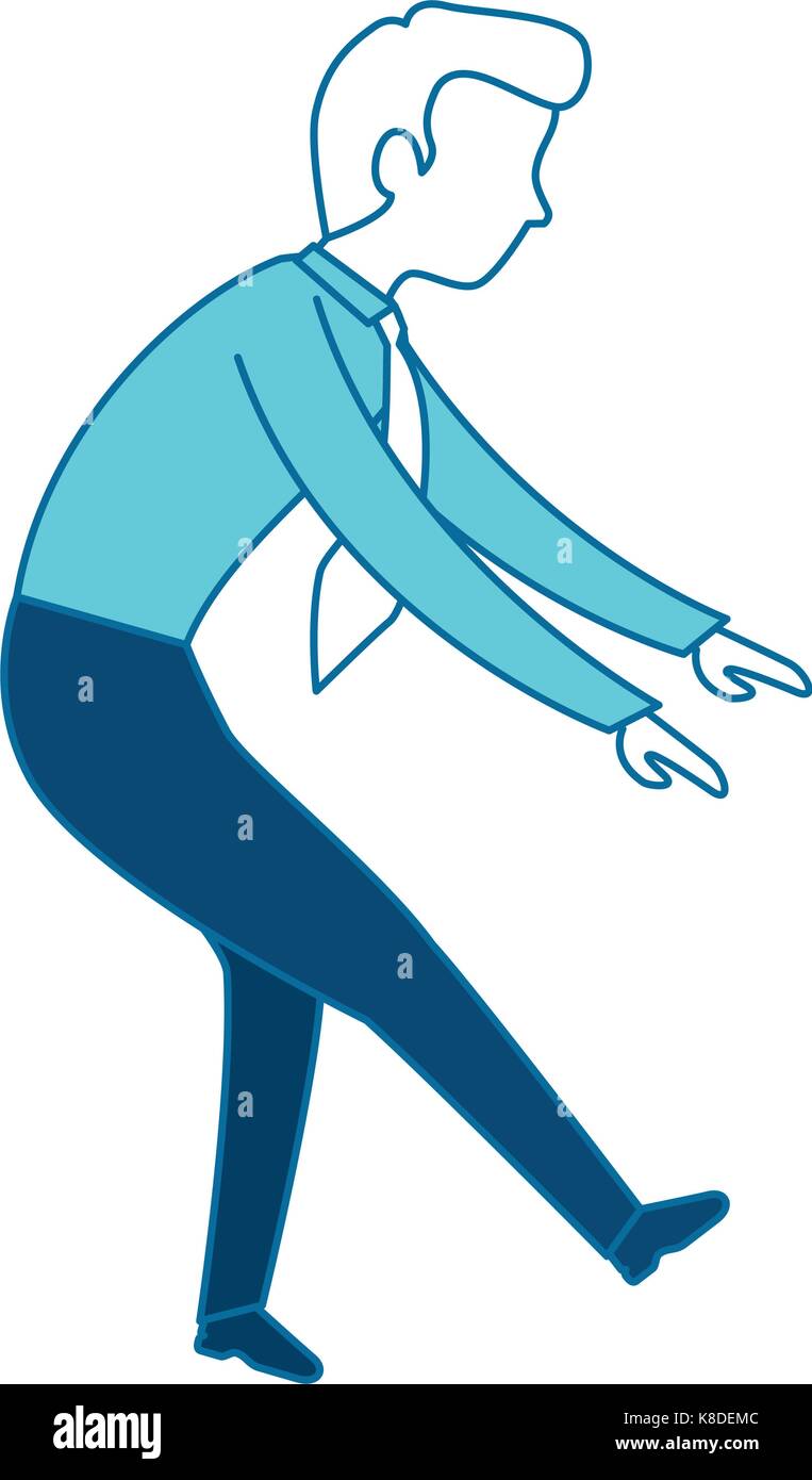 successful businessman climbing avatar character vector illustration ...