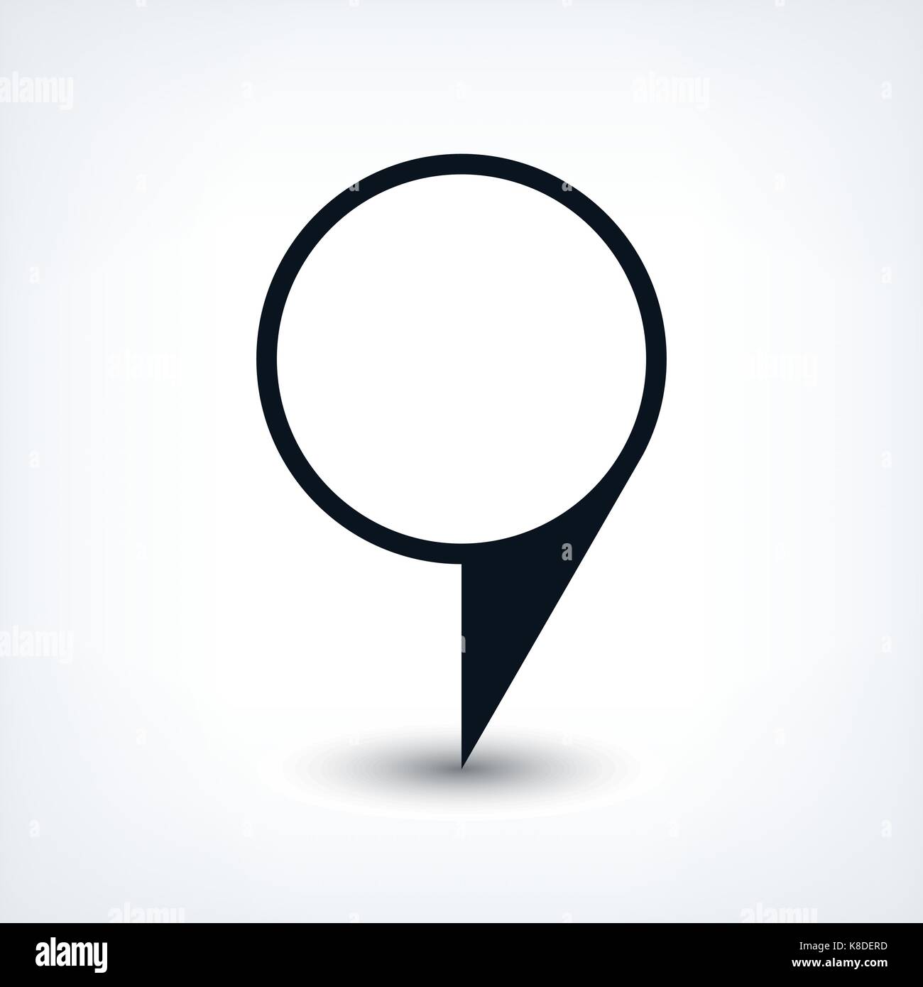 Map pin location sign circle icon in flat style. Simple black shapes ...
