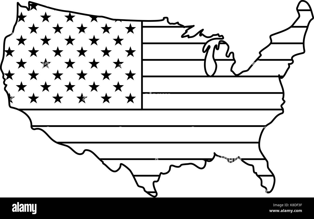 united states of america map vector illustration design Stock Vector ...