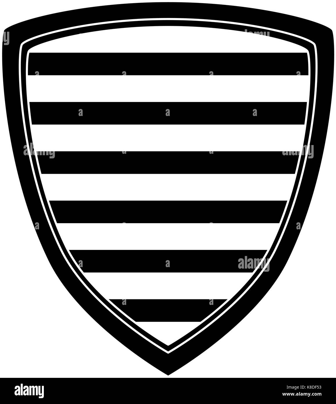 shield with stripes icon vector illustration design Stock Vector Image ...