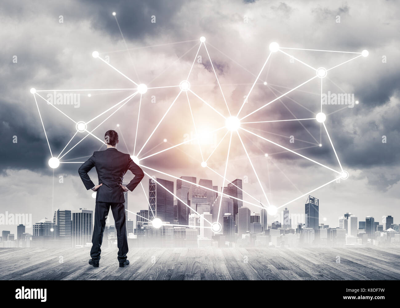 International business networking and social connection against Stock ...