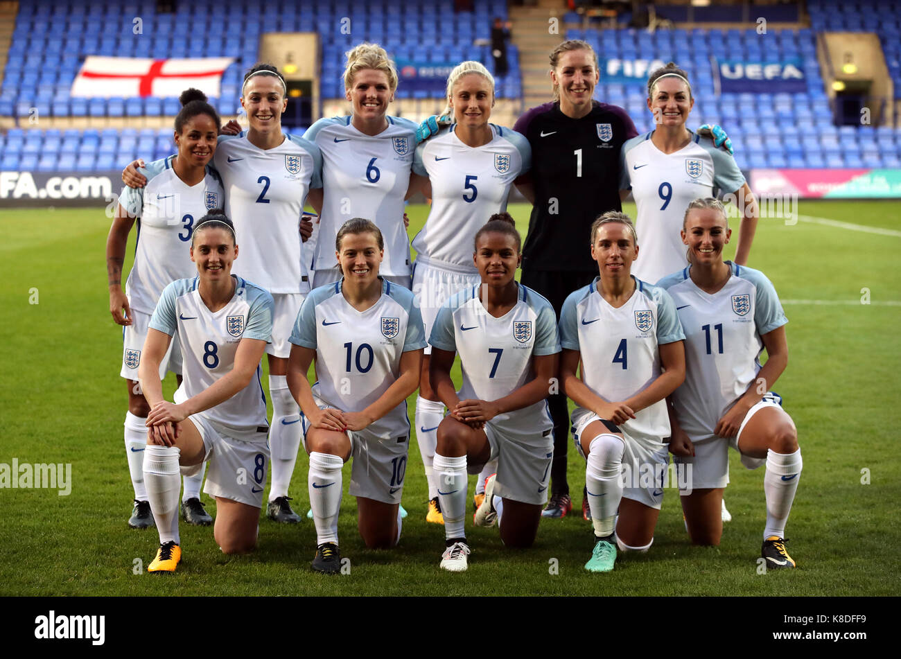 England team group: (left-right) Front Row - Jade Moore, Fran Kirby ...