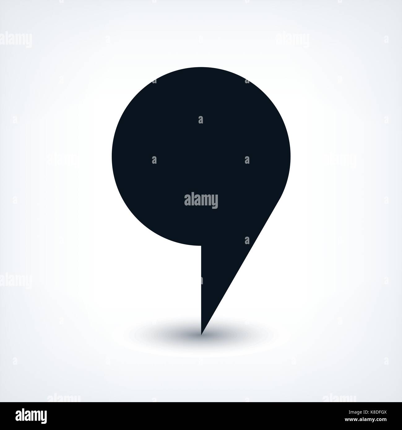 Map pin location sign circle icon in flat style. Simple black shapes ...