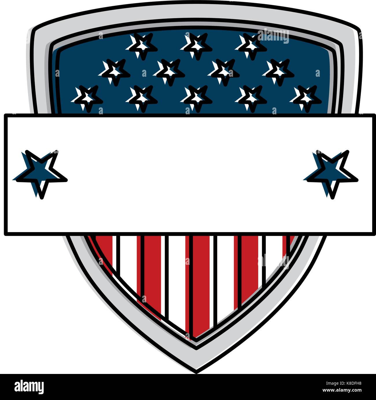 united states of america shield vector illustration design Stock Vector ...