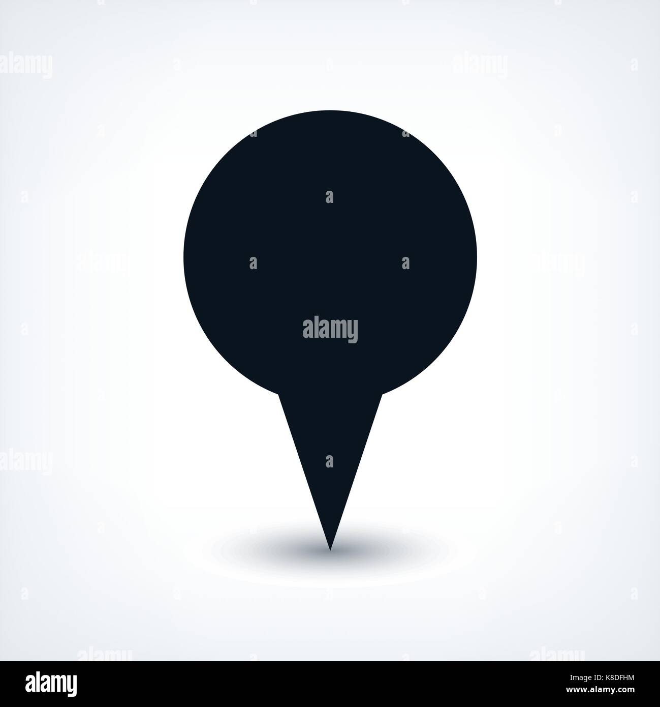 Map pin location sign circle icon in flat style. Simple black shapes ...