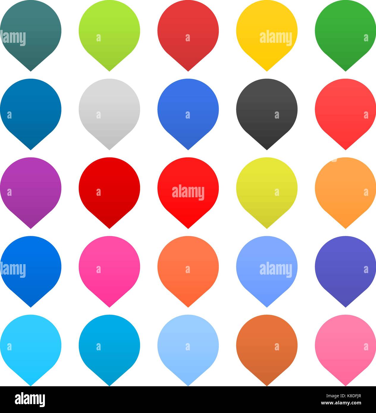 Flat 25 speech bubble sign web icon circle shape on white background ...