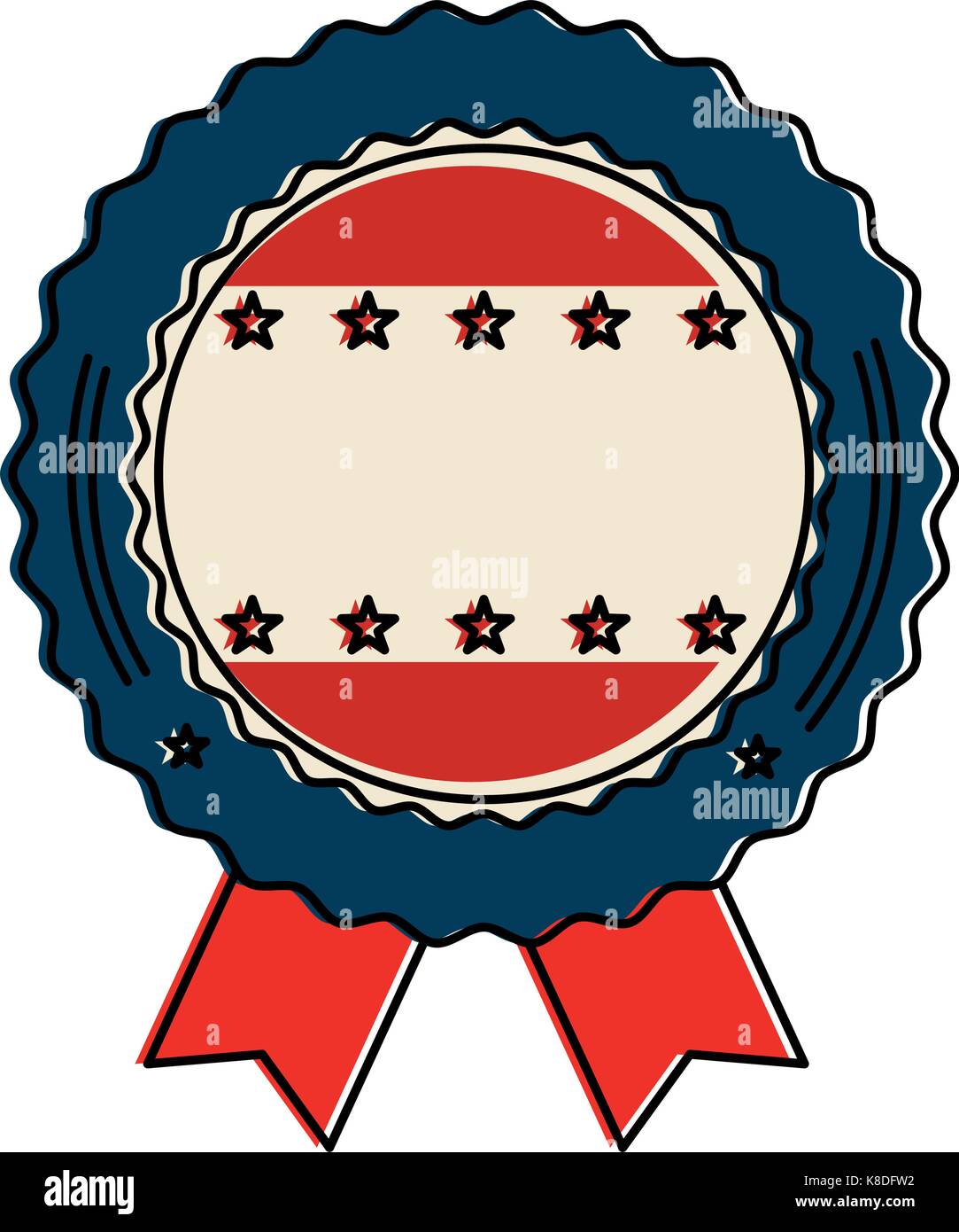united states of america seal with ribbon vector illustration design ...