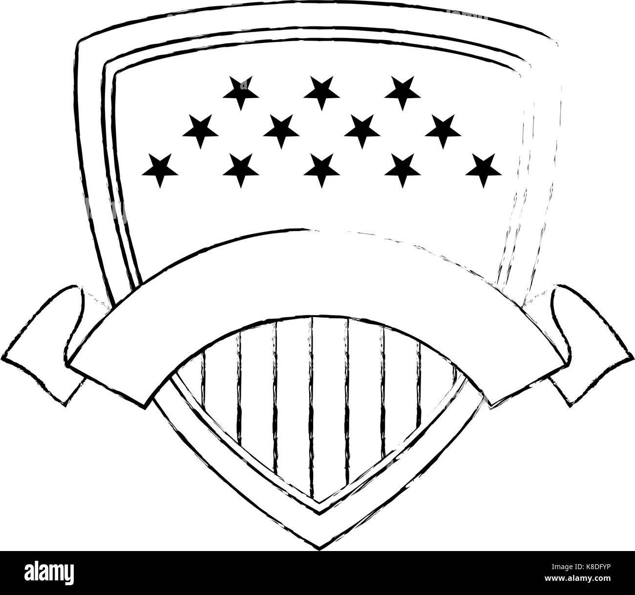 united states of america shield vector illustration design Stock Vector ...