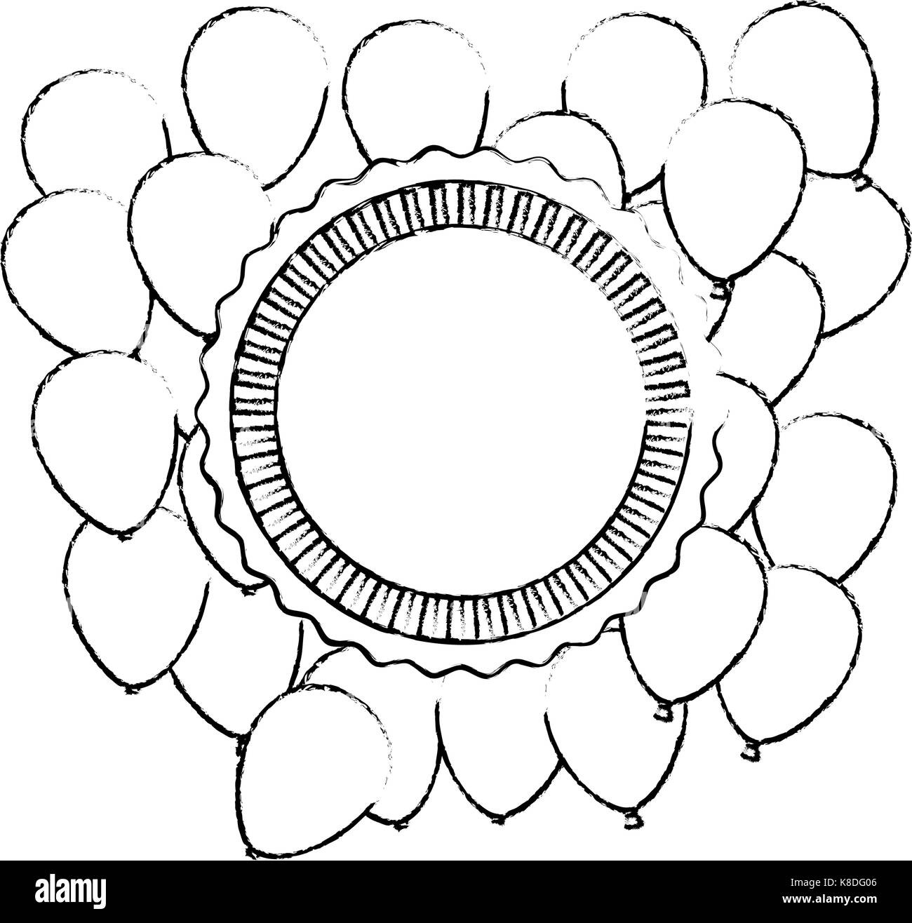 party balloons air decoration vector illustration design Stock Vector ...