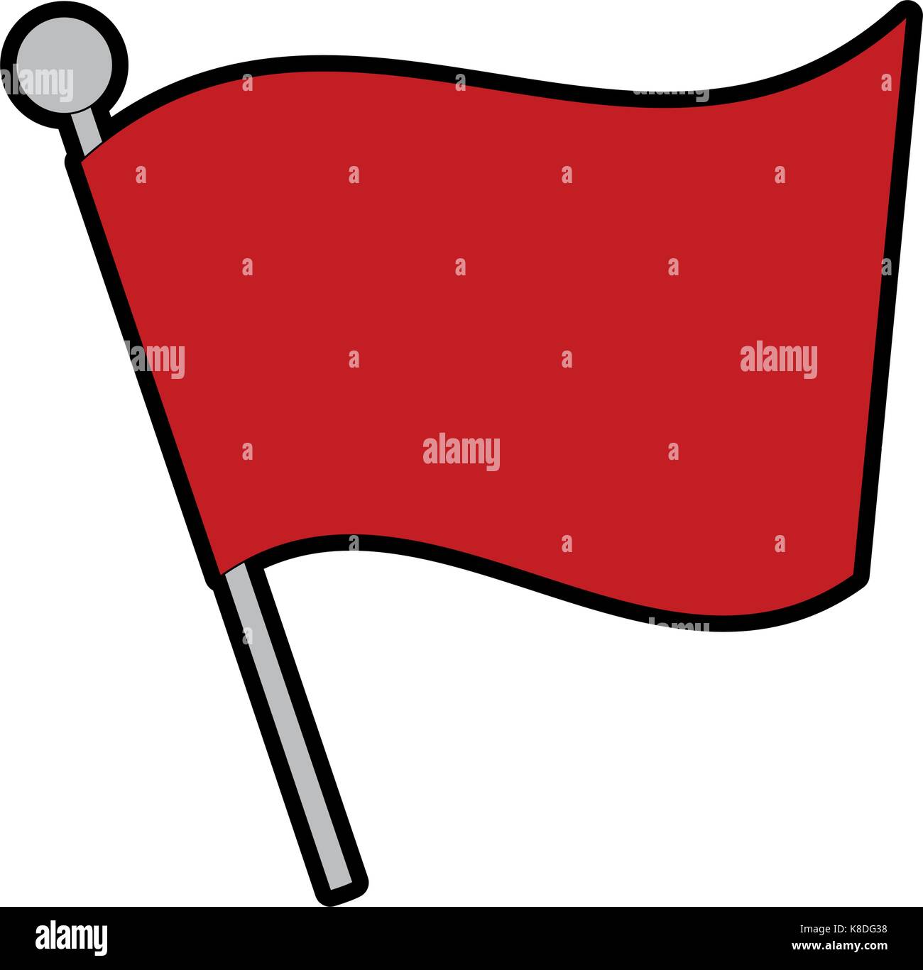 red flag silhouette isolated icon vector illustration design Stock ...