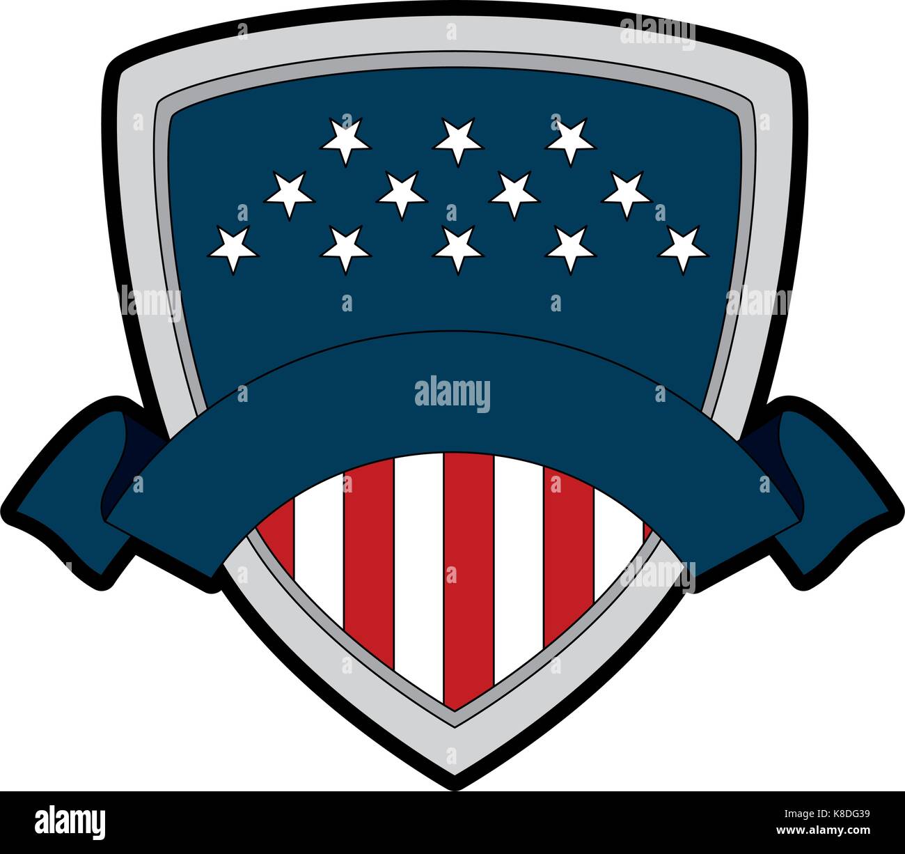united states of america shield vector illustration design Stock Vector ...