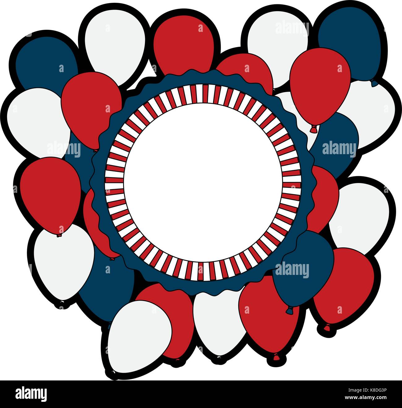 united states of america balloons air vector illustration design Stock ...