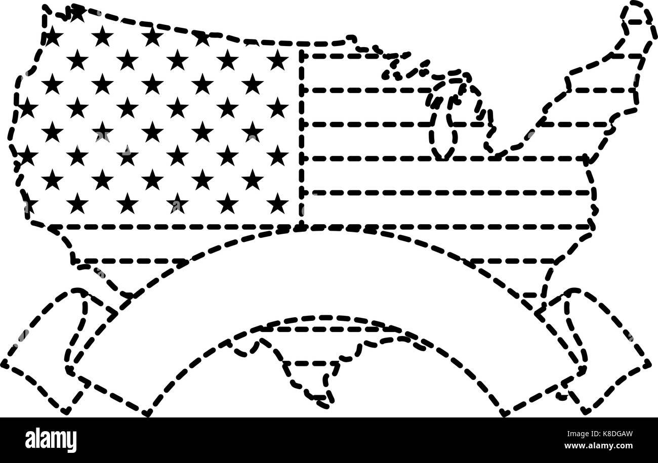 united states of america map vector illustration design Stock Vector ...