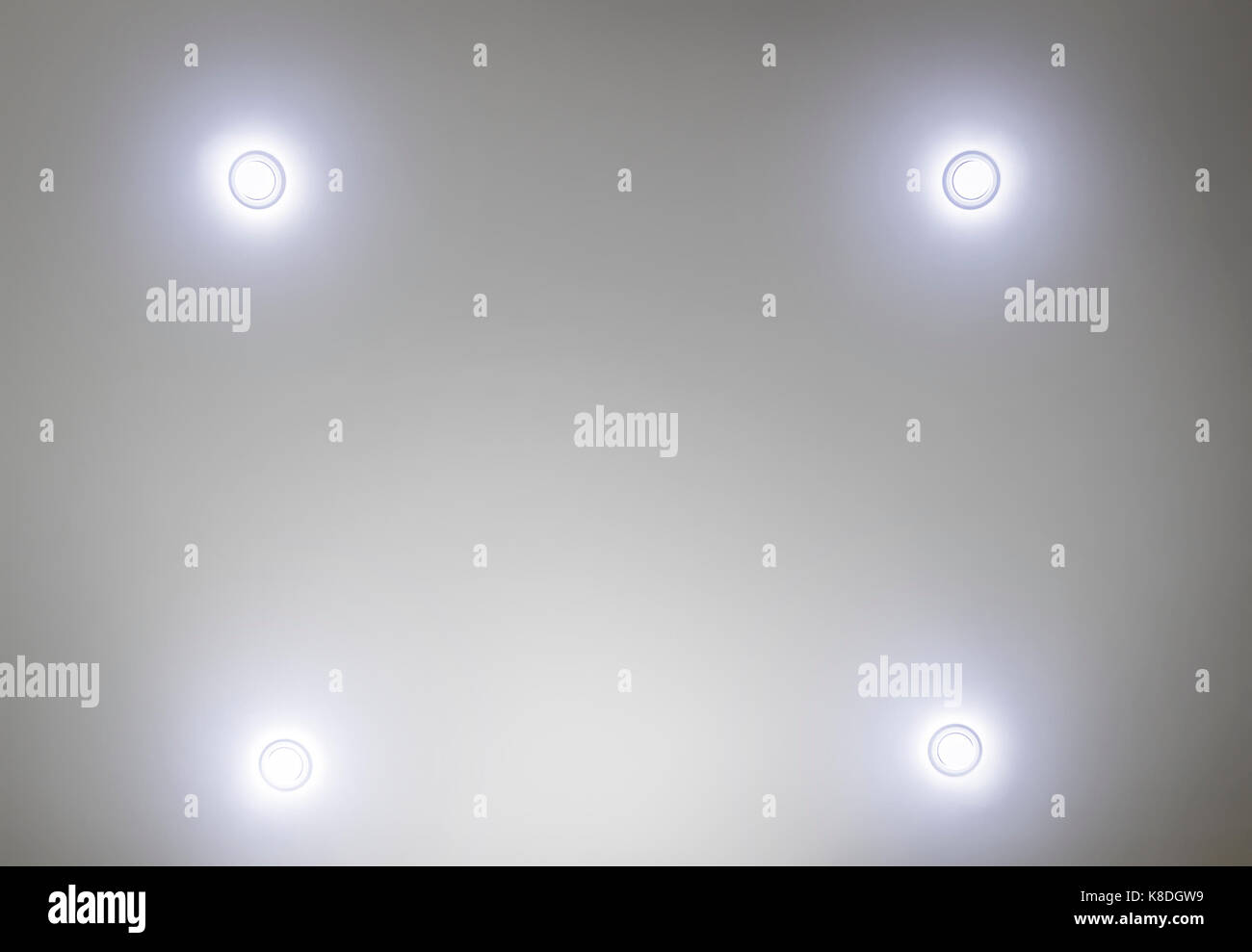 Four ceiling led lights closeup Stock Photo - Alamy