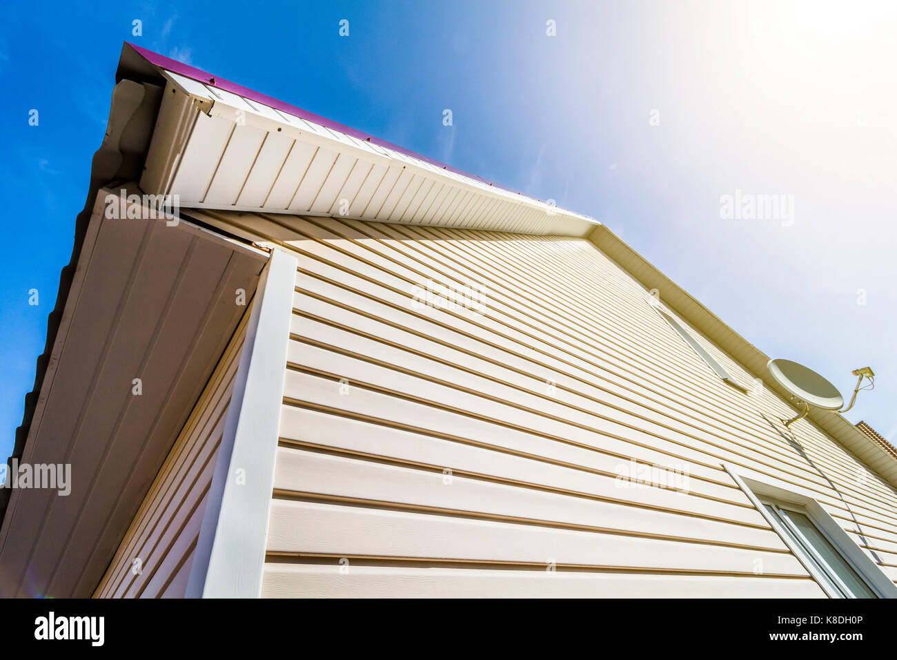 Facade of a private house close up Stock Photo - Alamy