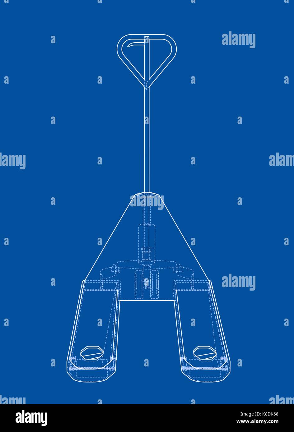 Hand pallet truck. Vector Stock Vector Image & Art - Alamy