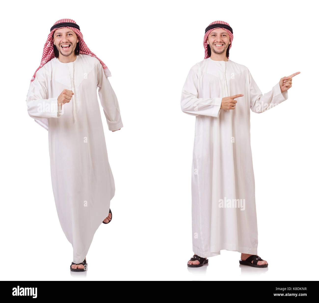 Arab man isolated on white background Stock Photo - Alamy