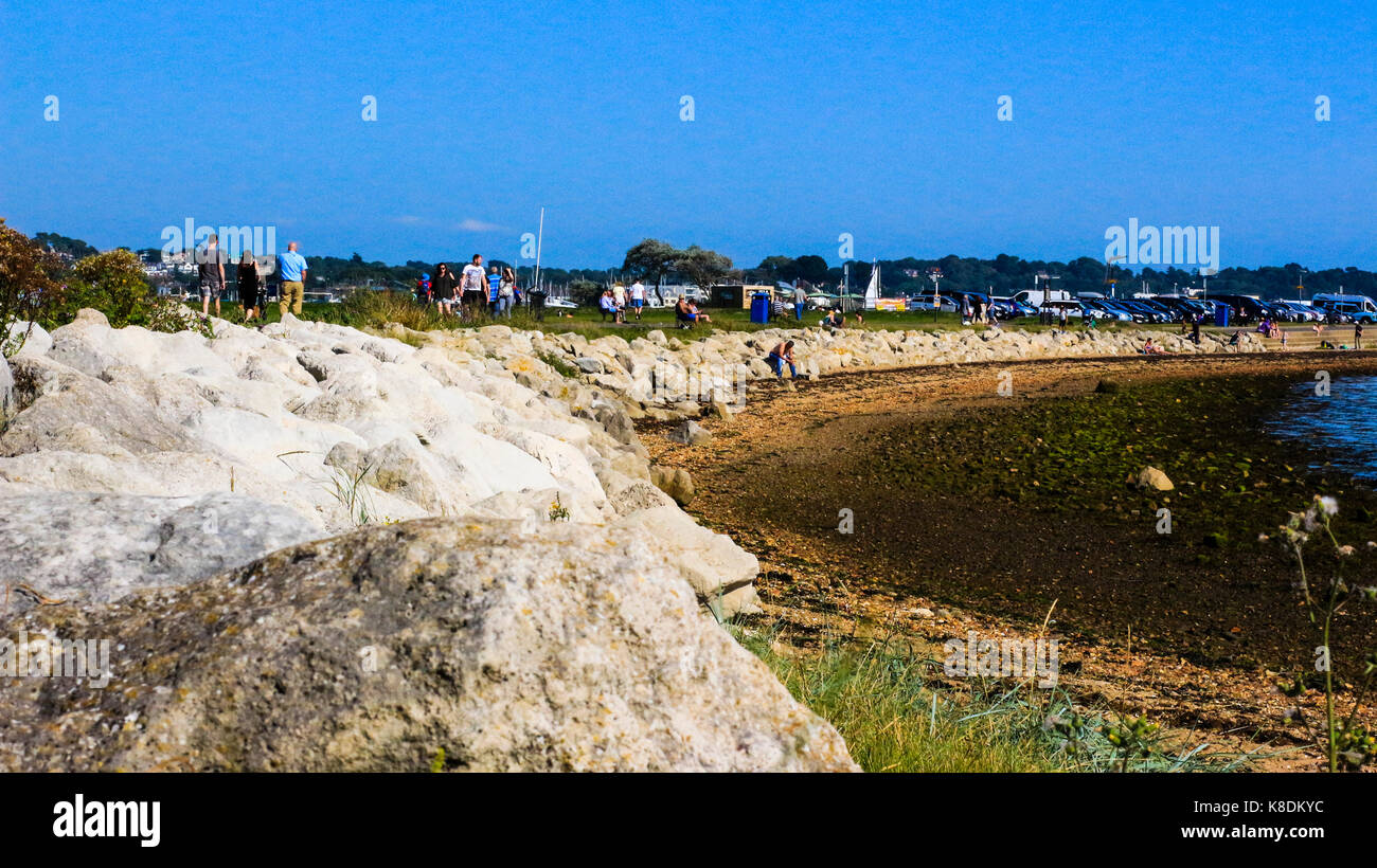 Beach line in poole Stock Photo - Alamy