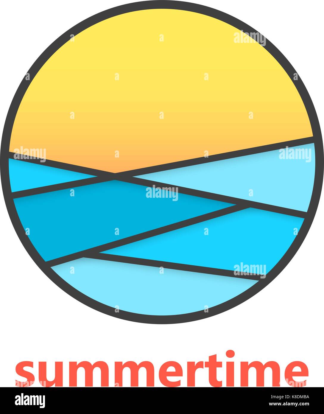 summertime sign with waves and sunset Stock Vector Image & Art - Alamy