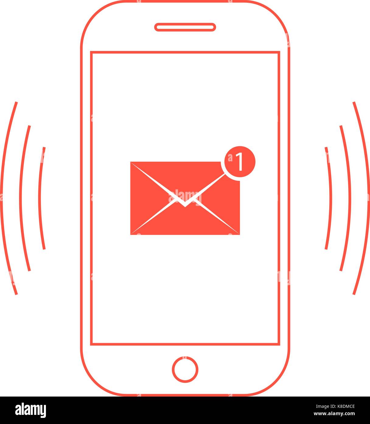 Sms inbox icon outline hi-res stock photography and images - Alamy