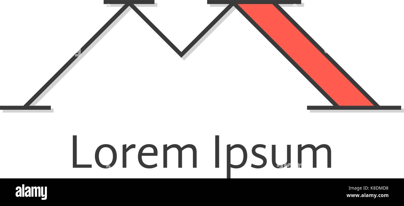 simple m letter from thin line Stock Vector Image & Art - Alamy