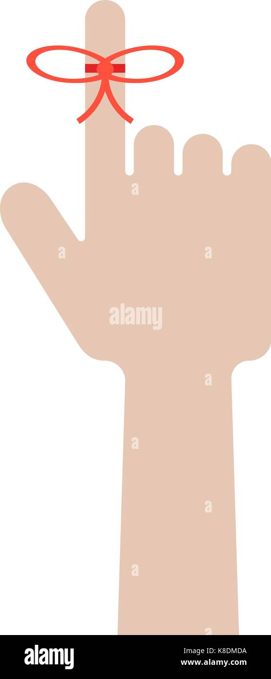 Hand red thread icon Stock Vector Images - Alamy