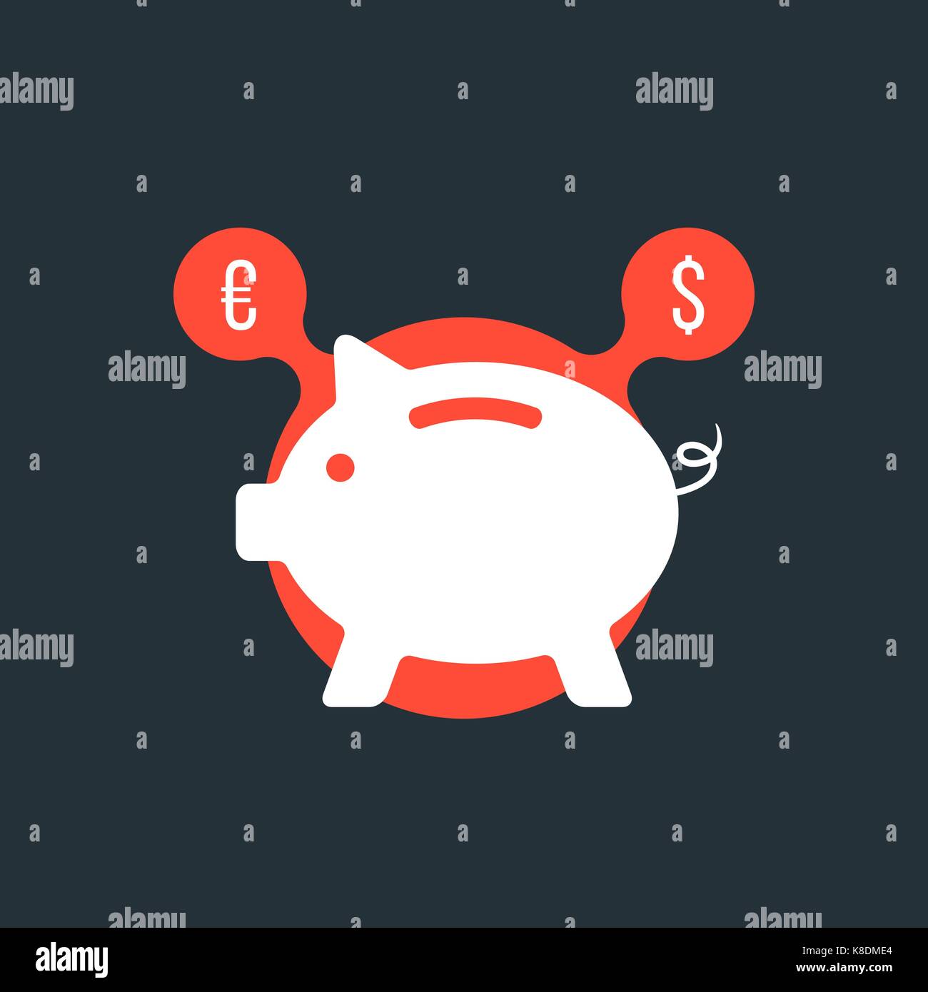 Red piggy bank in Stock Vector Images - Alamy