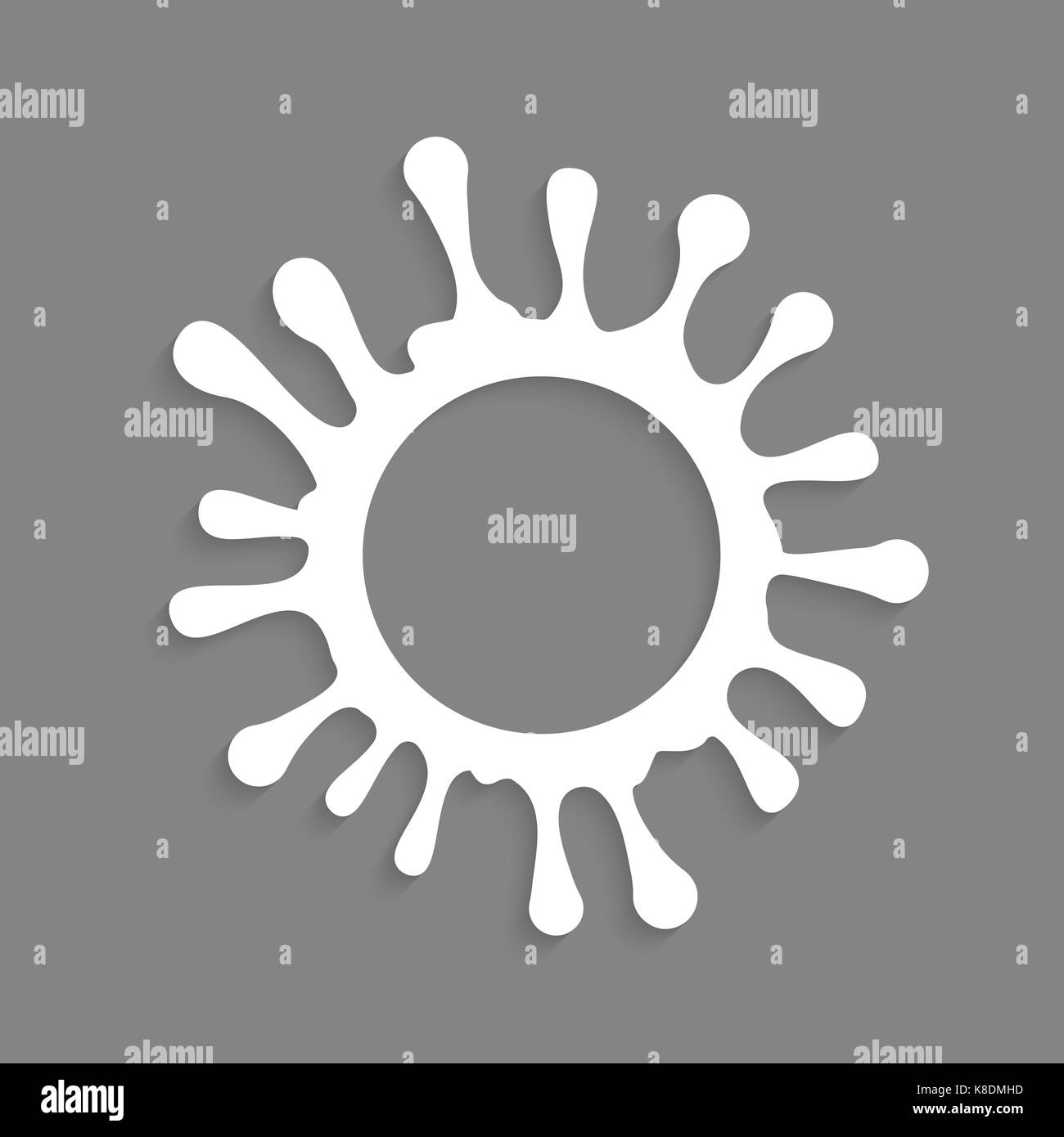 white hollow ink stain with shadow Stock Vector Image & Art - Alamy
