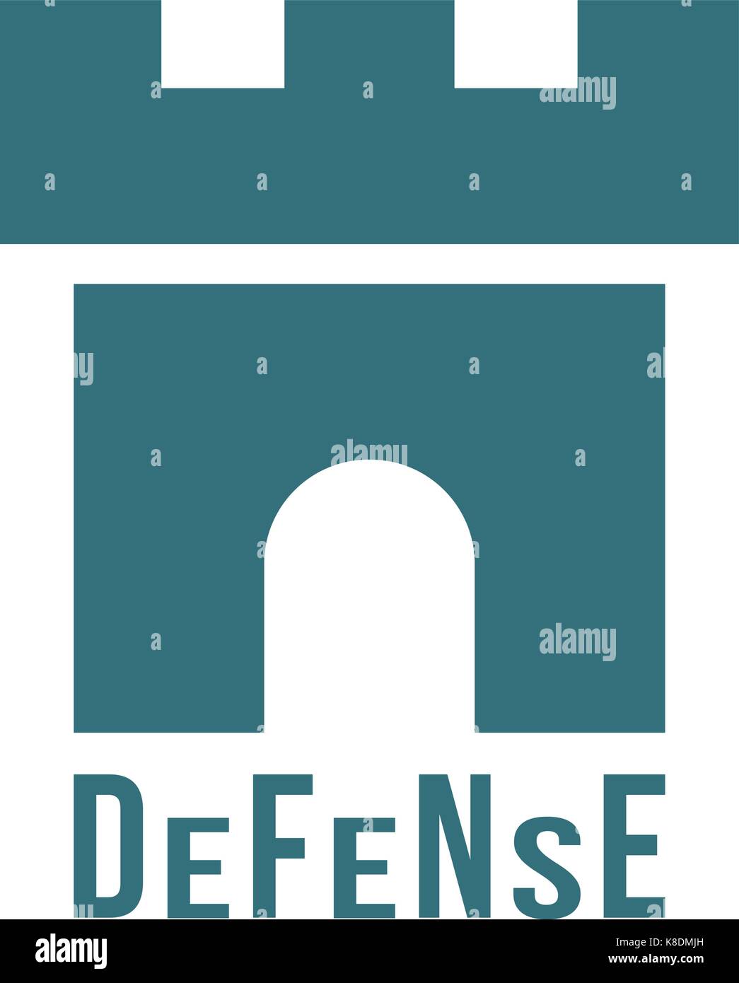 defense logotype with fortress icon Stock Vector Image & Art - Alamy