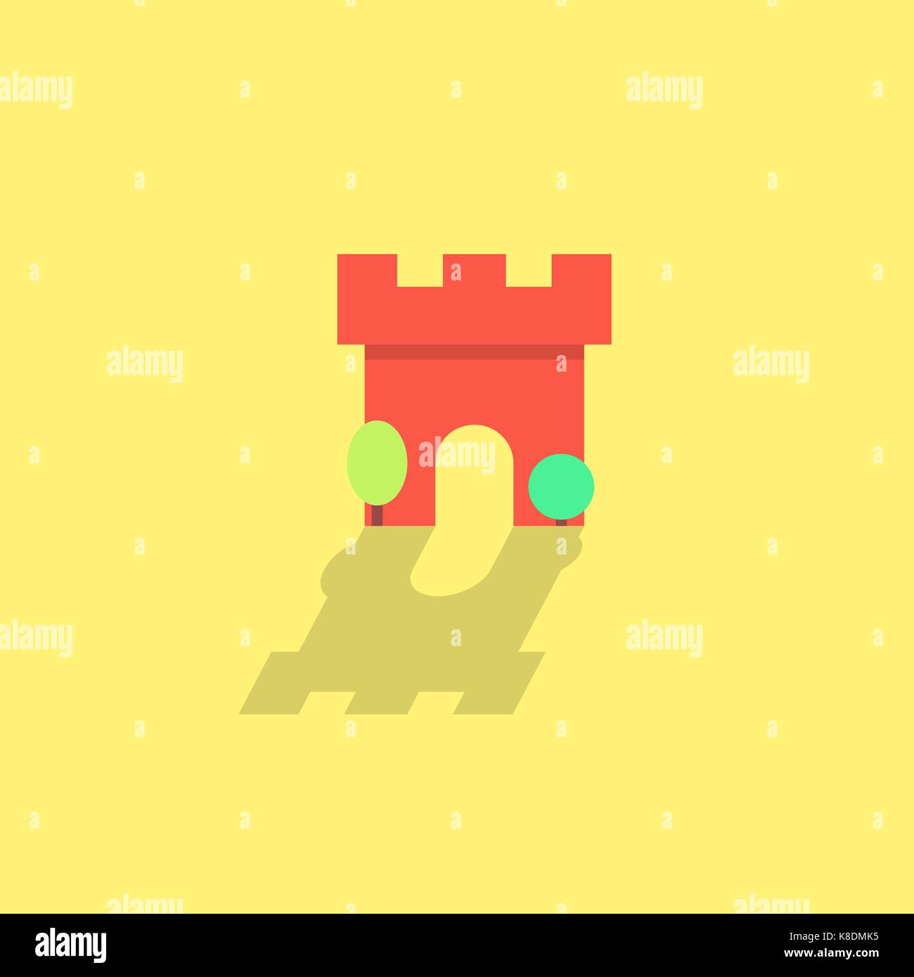 Shadow trees building architecture Stock Vector Images - Alamy