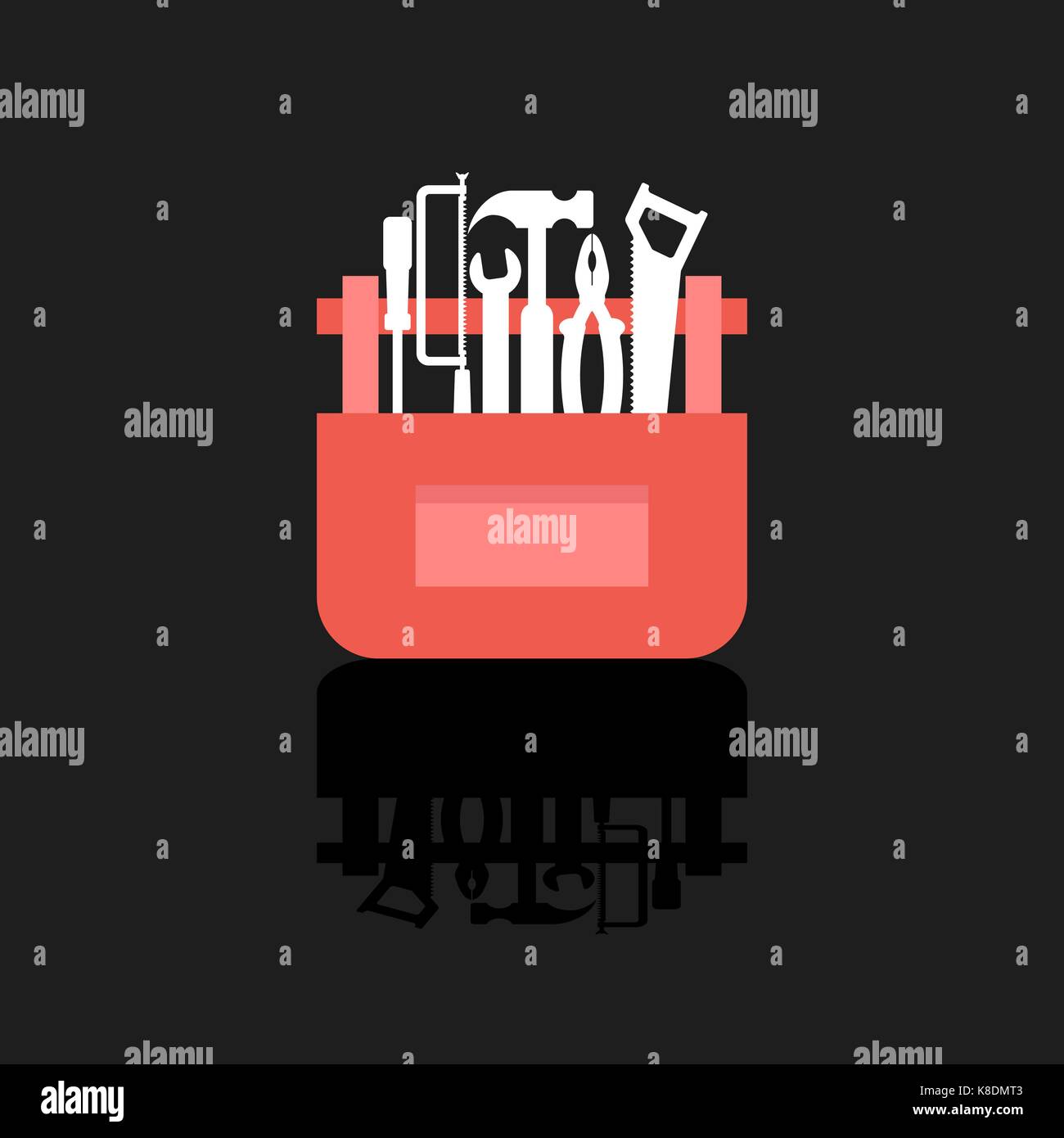 Wooden box carpentry tools Stock Vector Images - Alamy