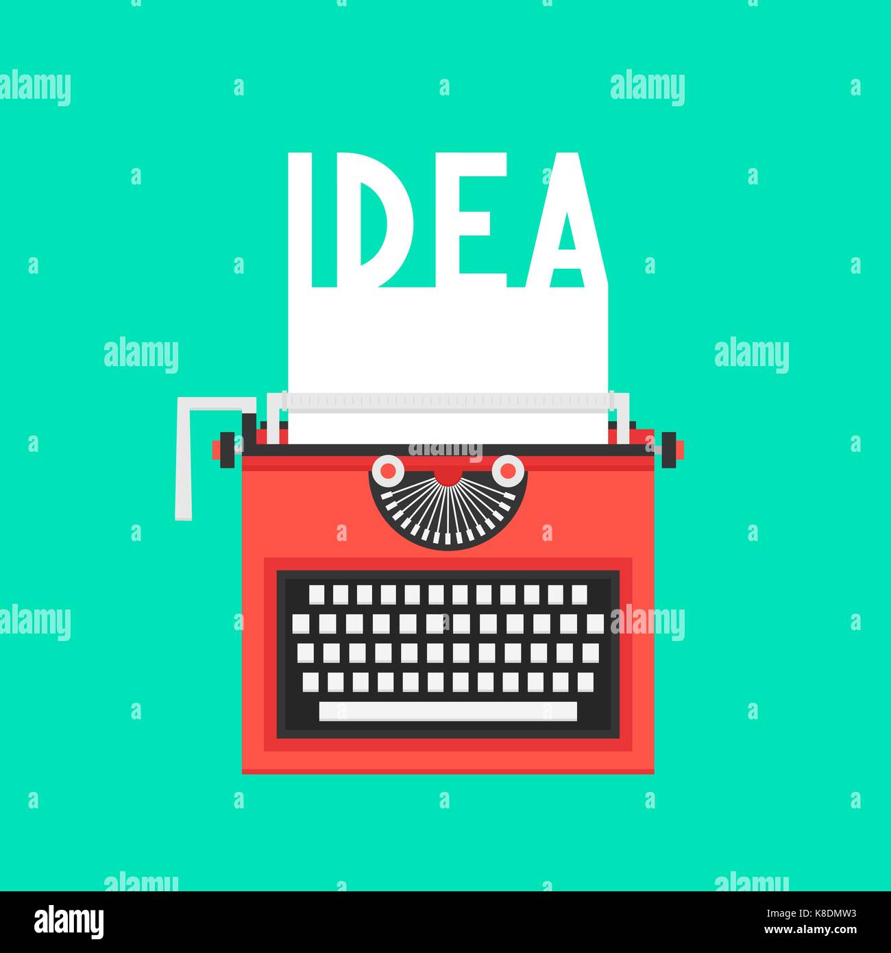 Vintage typewriter on white Stock Vector Images - Alamy