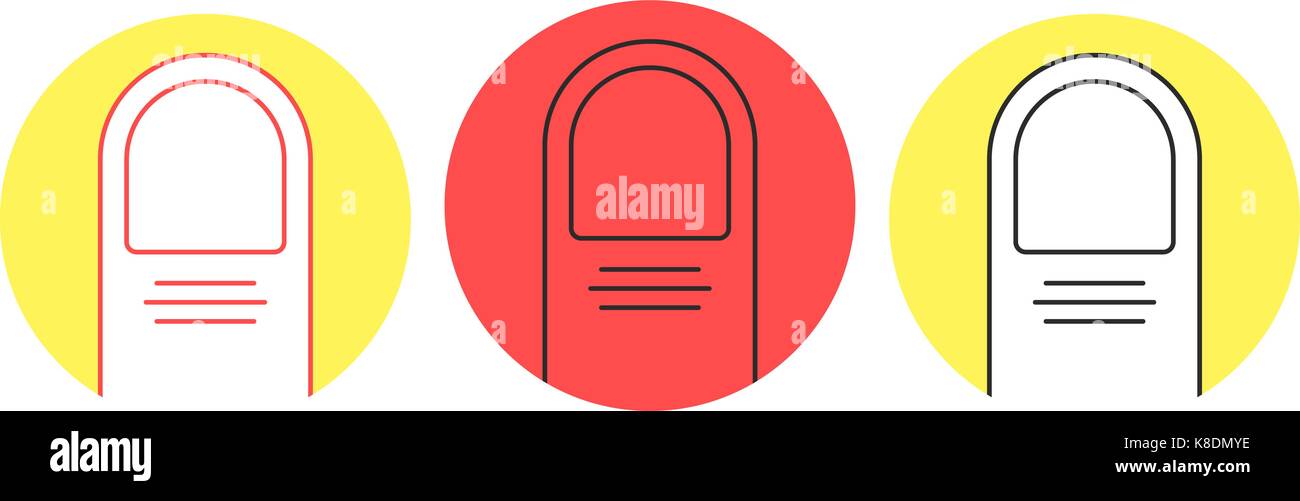 finger tab icons colored set Stock Vector Image & Art - Alamy