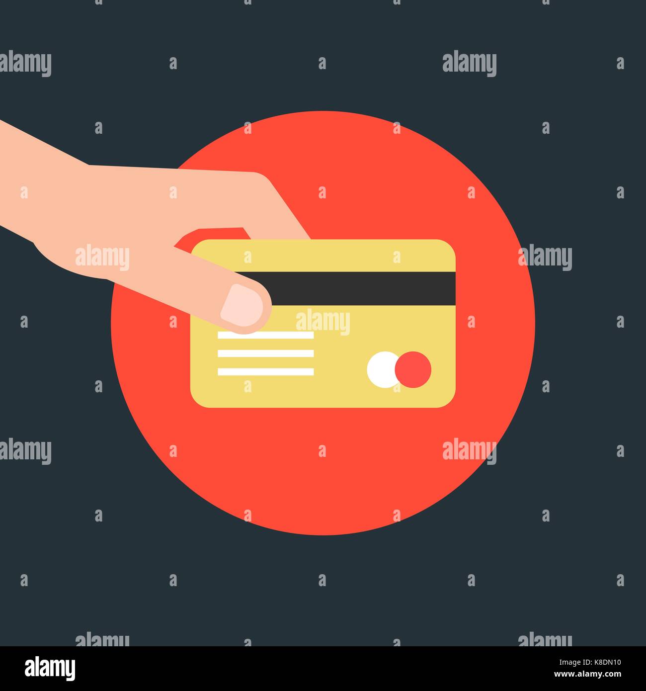 Hand paying order credit card Stock Vector Images - Alamy