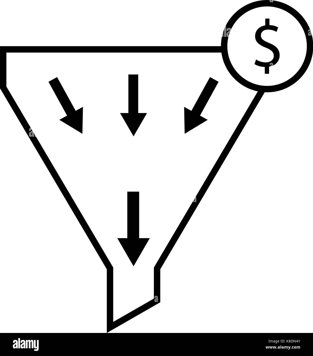 Funnel filter thin line Stock Vector Images - Alamy