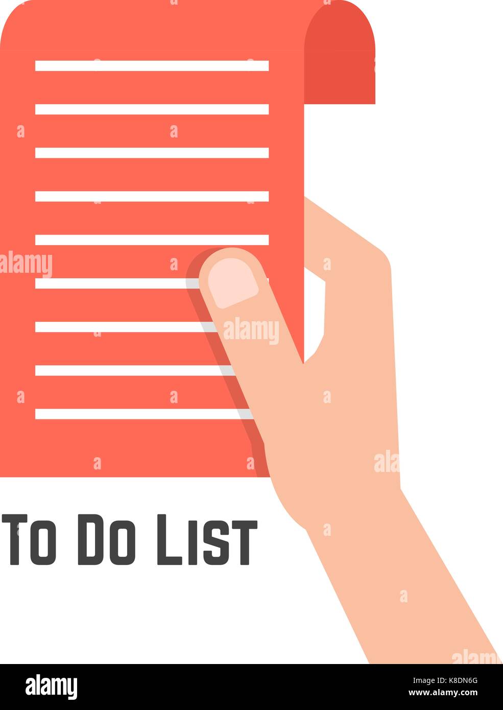hand holding red to do list Stock Vector Image & Art - Alamy