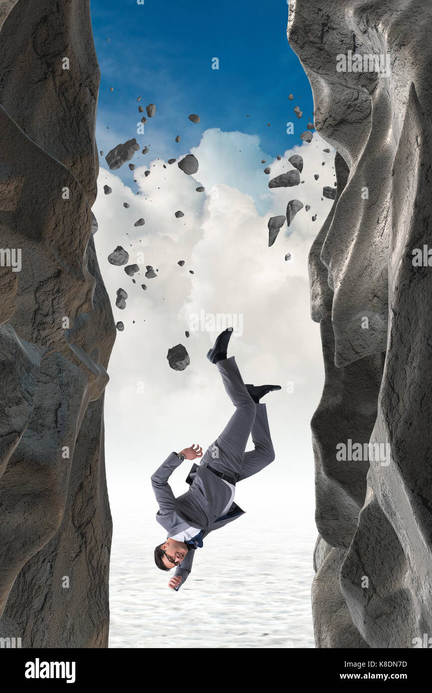 Businessman overcoming challenges in business concept Stock Photo - Alamy