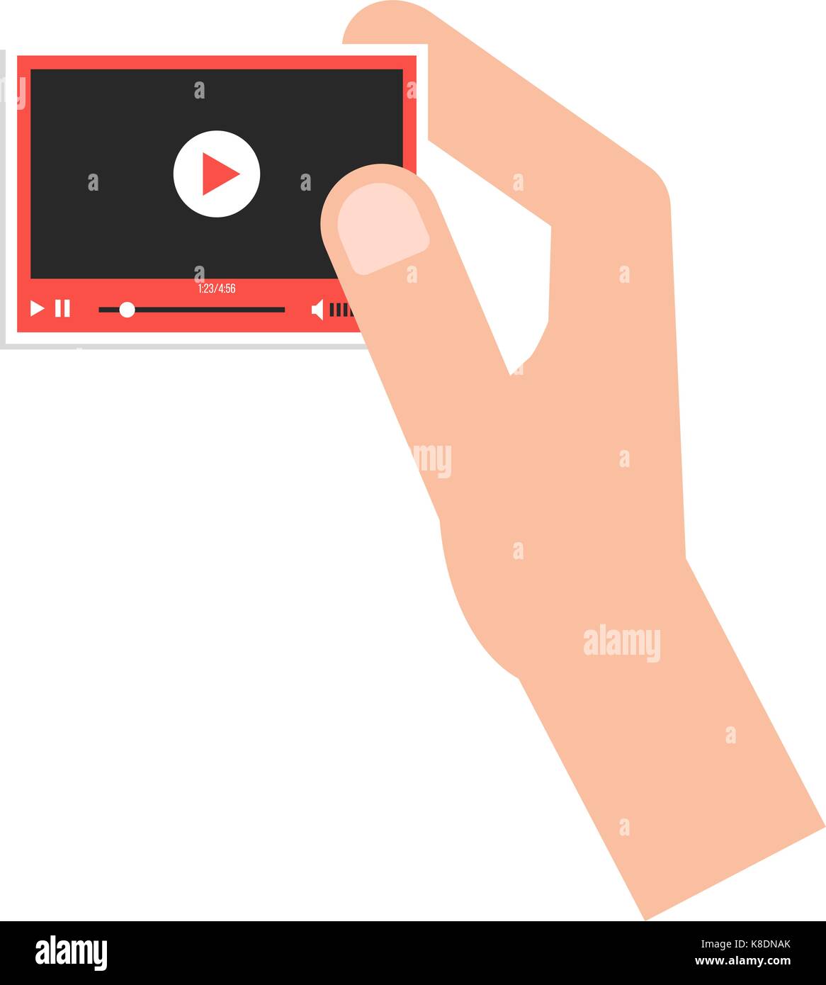 hand holding little video player card Stock Vector Image & Art - Alamy