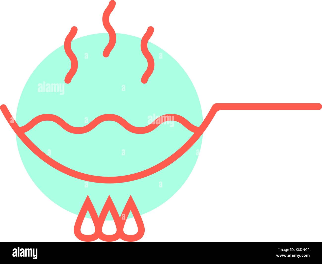 wok dripping pan thin line emblem Stock Vector Image & Art - Alamy