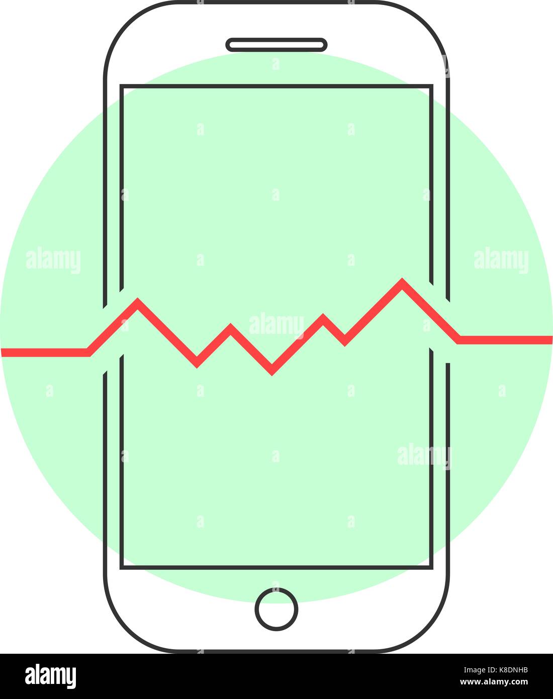 Heartbeat icon logo outline hi-res stock photography and images - Alamy