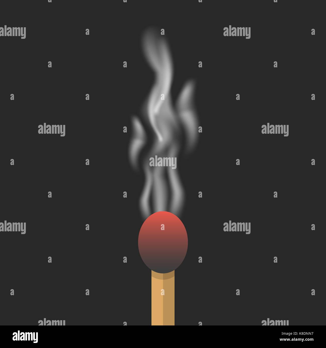 burned match with smoke Stock Vector Image & Art - Alamy