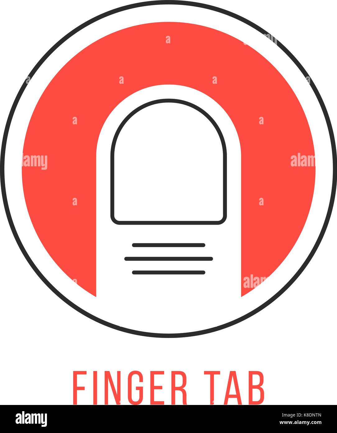 red and black finger tab emblem Stock Vector Image & Art - Alamy