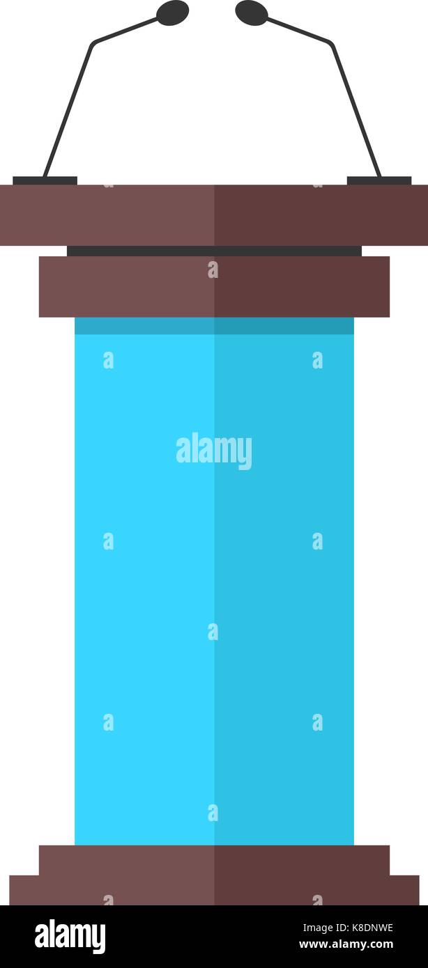 Podium tribune rostrum stand microphones Stock Vector Images - Alamy
