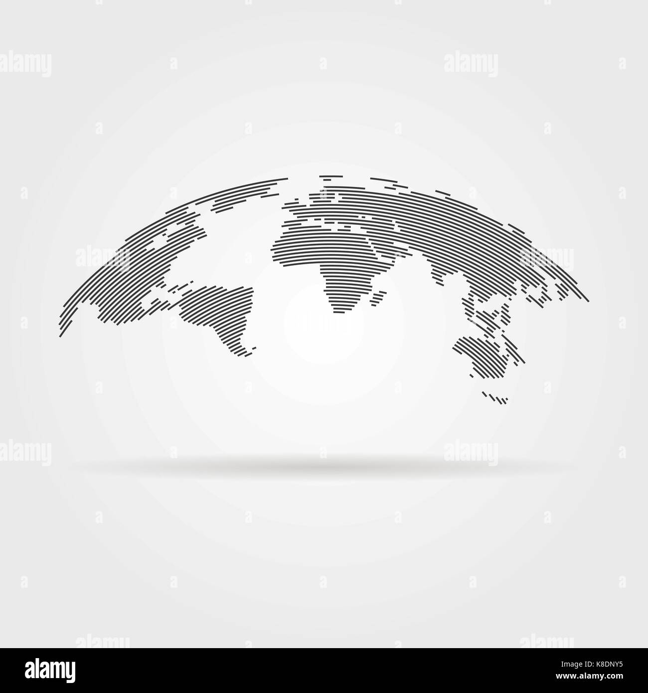 simple black world map from thin line Stock Vector Image & Art - Alamy