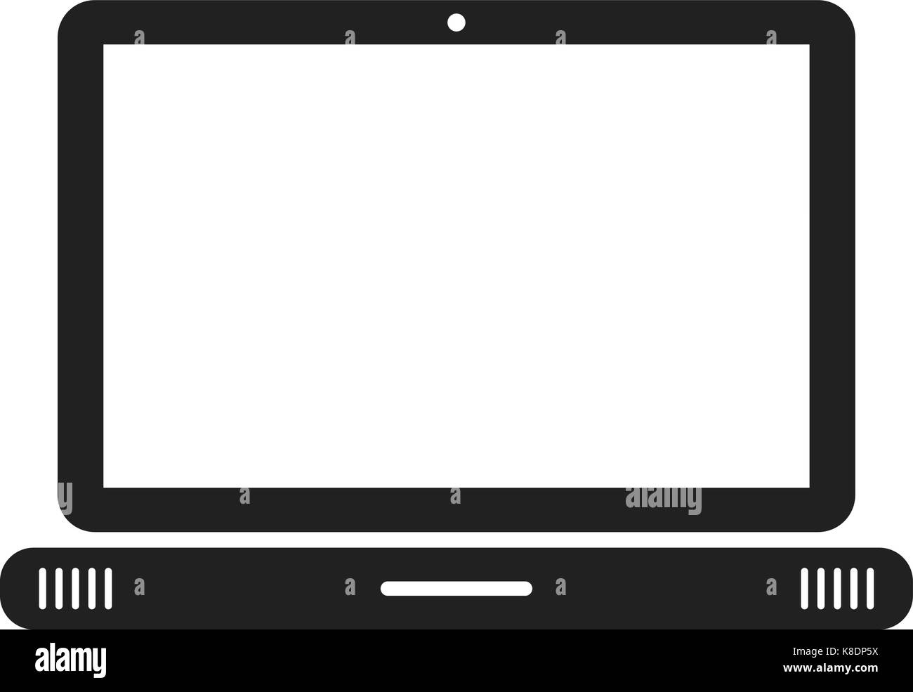 black laptop icon on white background Stock Vector Image & Art - Alamy