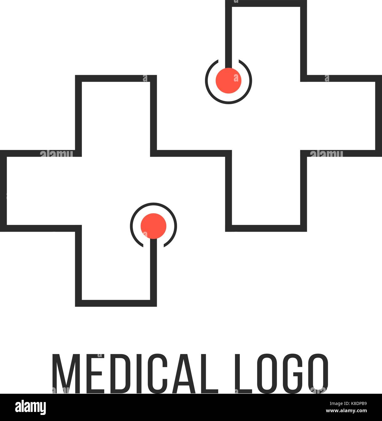 Red double cross Stock Vector Images - Alamy