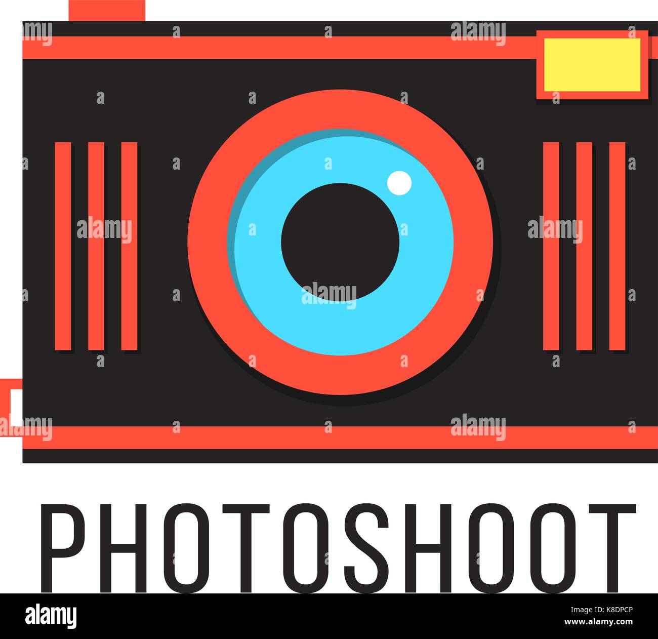 photoshoot icon with red camera Stock Vector Image & Art - Alamy