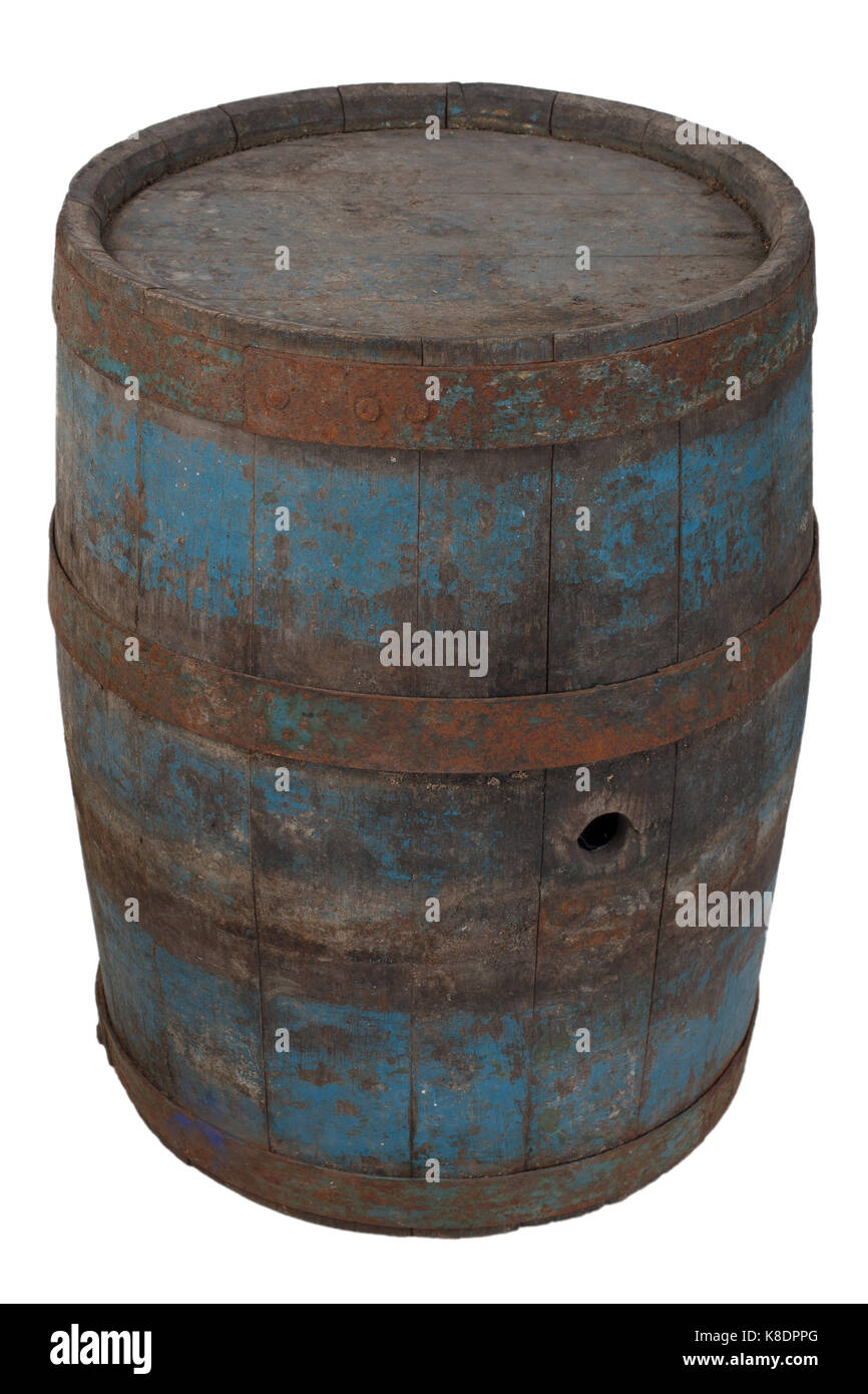 old rusty wooden barrel Stock Photo - Alamy
