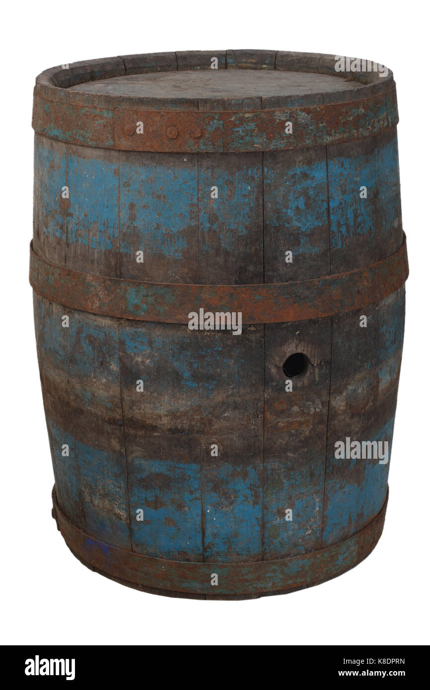 old rusty wooden barrel Stock Photo - Alamy